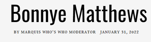 News and Media – Bonnye Matthews